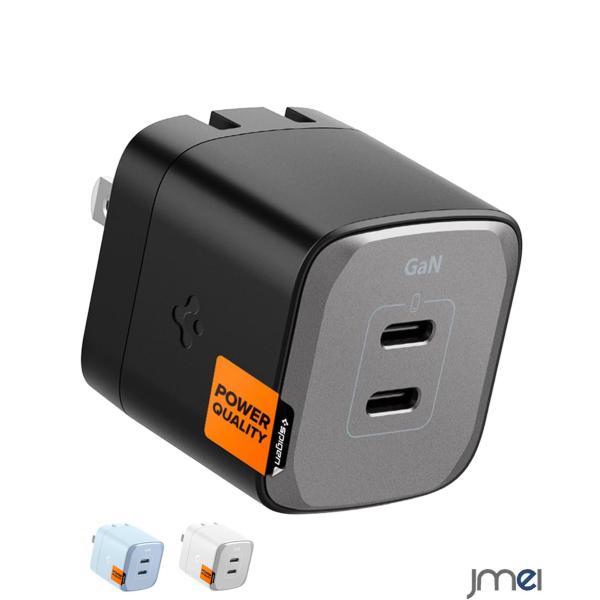 デュアル急速充電 コンパクト高出力35W GaN搭載 折りたたみプラグで持ち運び快適 メール便 送料無料 a-B0BXNW71H6 Spigen 35W USB-C 充電器 2ポート PD3.0 PPS GaN3.0 急速充電 Type-C...