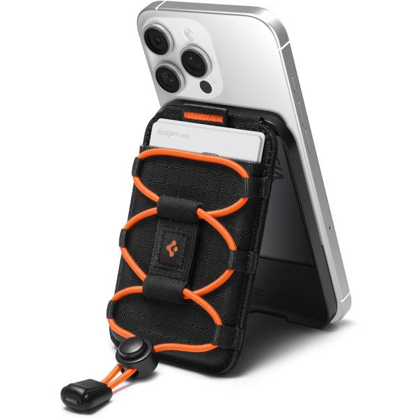 Spigen MagSafeカードケース iPhone 17/16/15/14/13/12 Pixel 10 MagSafeウォレット A-B0FP6WBNZ7 3枚収納 グリップ ユニークなデザイン タイフィット・マグフィットMagSaf...