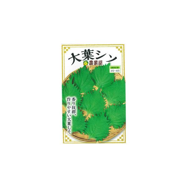 暑さに強くて生育旺盛です。葉は大葉でちぢみがなく濃緑色、香りが高く品質最高です。 ■容量は季節により変更となる場合がございますが、価格に変更はございません。 メール便で10袋まで同梱できます。