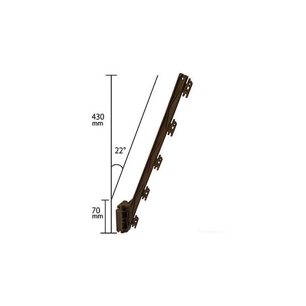 ●全長：16mm角×43cm　ガイシ間隔：10cm ガイシ数：5個　重量：150g●ワイヤーメッシュ、銅管ポールへの電気柵の取り付けに便利です。●ワイヤーメッシュや銅管ポールなど、様々なものに取り付け可能です。●ワイヤーメッシュの上部に取り...
