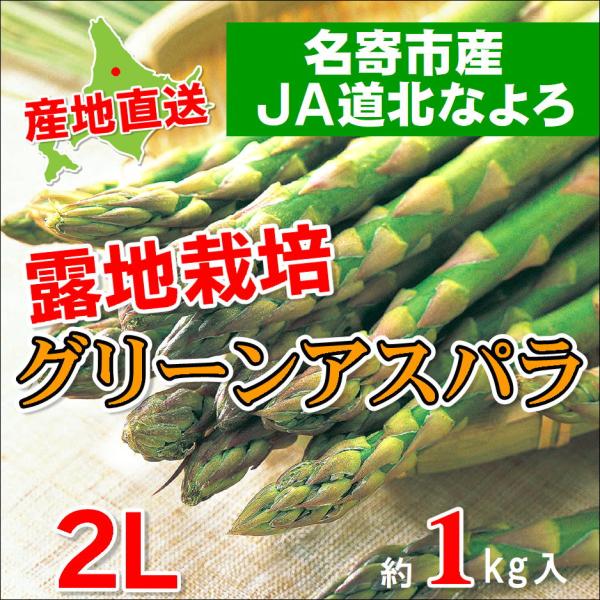〜〜北海道名寄市　JA道北なよろより〜〜厳しい寒暖差がアスパラを美味しく育てる！旨味あふれるジューシーなアスパラをご堪能下さい！C-2 名寄市産：JA道北なよろ露地栽培グリーンアスパラ 2Lサイズ・約1kg入・1箱5月18日より順次発送予定...