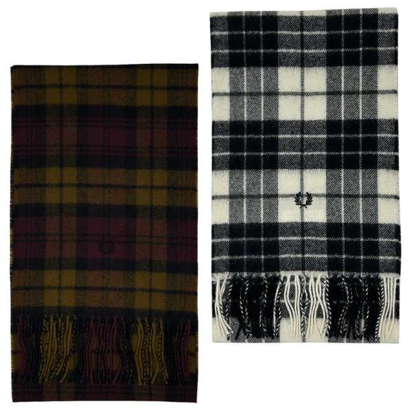 2025AW新作 2025AW秋冬新作 フレッドペリー FRED PERRY マフラー スカーフ LAMBSWOOL TARTAN SCARF ラム ウール タータン スカーフ 冬物 防寒 メンズ レディースFRED PERRY(フレッドペ...