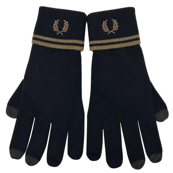 フレッドペリー FRED PERRY 手袋 スマホ対応 グローブ TWIN TIPPED MERINO WOOL GLOVES ツイン ティップド メリノ ウール グローブ 冬物 防寒 メンズFRED PERRY(フレッドペリー)品番　C9...