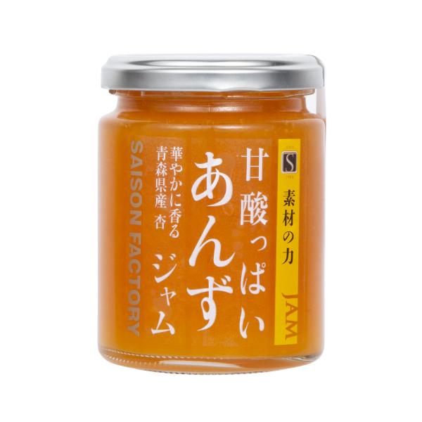 青森県産あんず「大実」を使用。 果肉は繊維少なく、肉質は良好で酸味が強く、あんずの品種の中でもジャムなどの加工に適した品種です。旬の青森県産あんず青果をジャムに適する最良の熟度まで追熟してセゾンファクトリーのオリジナルジャム素材に仕上げ、原...