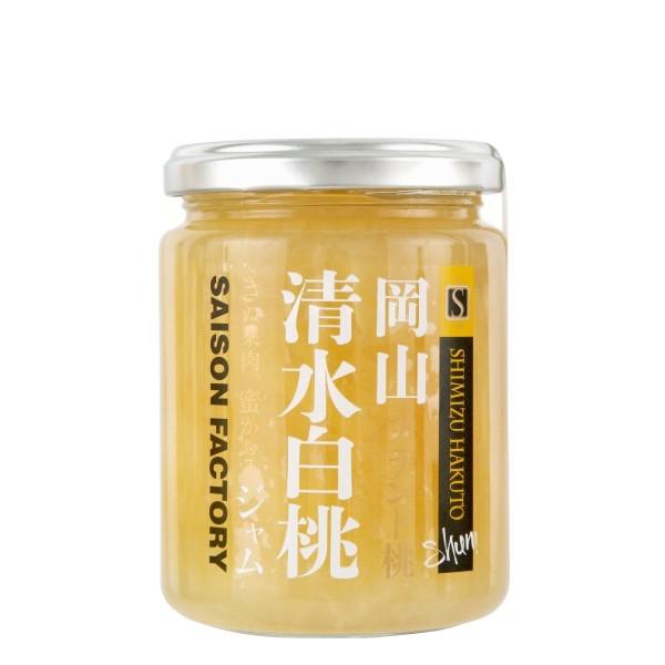 岡山県産清水白桃を使用。緻密で滑らかな、とろけるような果肉が特徴です。清水白桃の繊細で上品な甘みと優しい香りをそのままにジャムに仕上げました。大きめに手つぶししているので果肉感と滴る果汁感をご堪能いただけます。ふわふわの生食パンやパンケーキ...