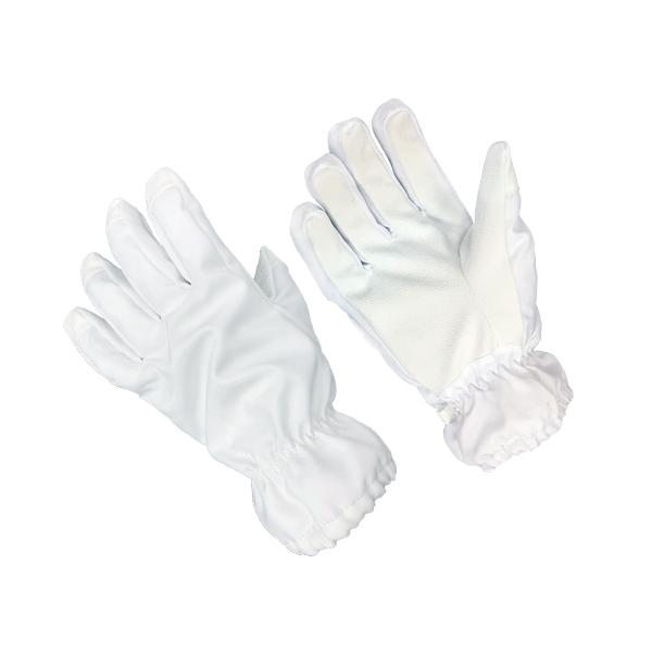 内側はフリースになっています。品質：本体/手の甲：ポリエステル　手の平：ポリウレタン　　　　インナー/TPUフィルム・ポリエステルカラー：白/白サイズ：Ｍ〜ＬＬＭサイズ：全長約24cm、中指長さ約9cm、てのひら周り約22cmＬサイズ：全長...