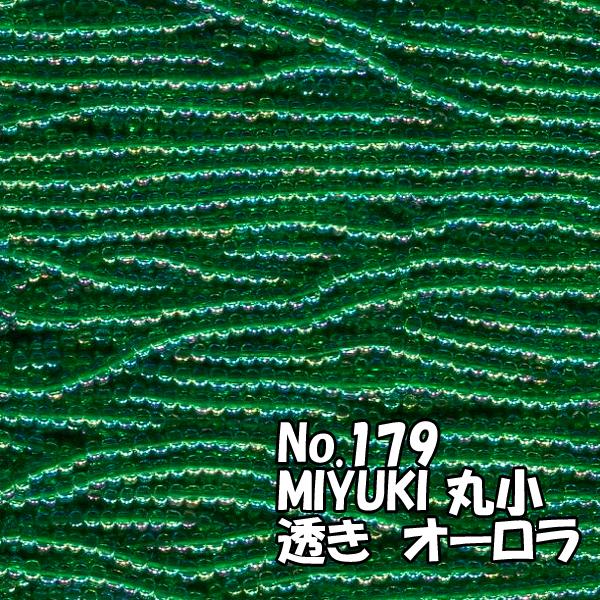 【ポスト投函便可】MIYUKIビーズ透き緑ビーズにオーロラ（虹色）加工した丸小ビーズです。深みのある緑に虹色の加工が施され表情豊かな色合いです。葉に使うと面白い動きが感じられます。※モニター、ブラウザ、ロットの違いにより、写真と実物の色や風...