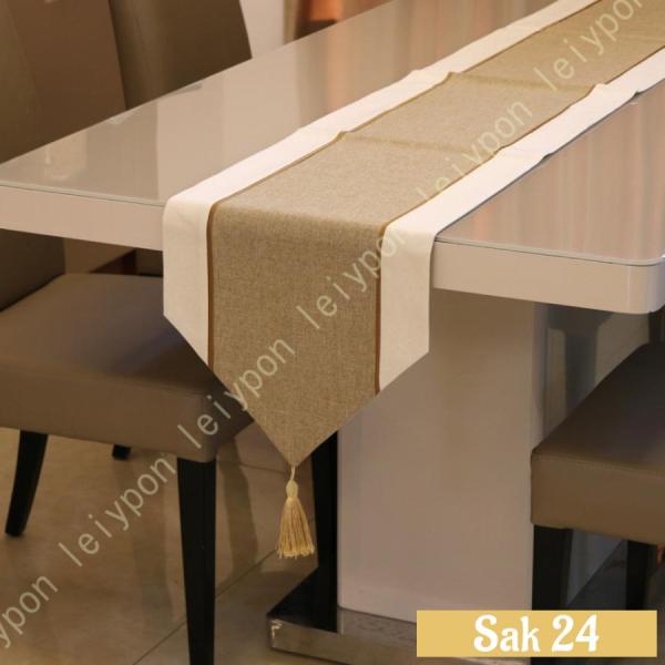 ■製品詳細：【サイズ】：32*210 = 幅約32cm * 長さ約210cm  【個数】：1枚組【素材】：ポリエステル ★ワンランク上のテーブルコーディネート無地調のかすり柄がシックで落ち着いた雰囲気のむら糸は、毎日の食卓ではもちろん、おも...