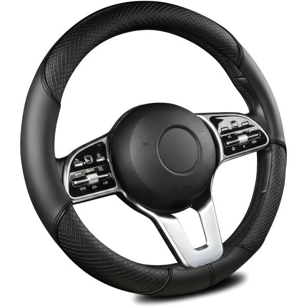 材質 フェイクレザー商品直径 38 センチメートル適合車両のタイプ 乗用車この商品について・【軽自動車・普通車の主要車種に適合】N-BOX、ジムニー、スペーシア、タント、ハスラー等の軽自動車から、ステップワゴン、プリウス（50系）、ヴォクシ...