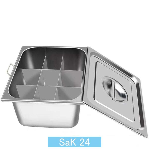 おでん鍋：9グリッド，蓋/仕切り付. IH/直火対応。仕切り取り外し可能。両手鍋デザイン，やけど防止と滑り止めハンドル、使いやすい。それは厚さ1.0 mmの良質なステンレス板を採用して、丈夫で、熱の伝わりが良く、保温性に優れ。取り外し可能な...