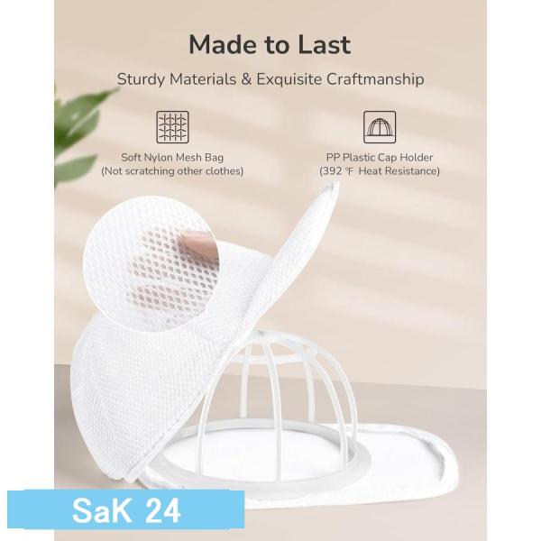 帽子用「洗濯ネット」です。ファスナー式で、キャップの型崩れしにくくなるよう型枠も入っており丸洗いでき、そのまま干すこともできる優れものです。【サイズについて】画像をご参照ください。【素材について】プラスチック【カラーについて】生産ロットによ...