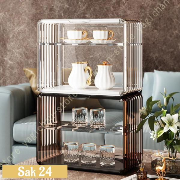 商品の説明サイズ：A=37.5*20*32.5cm。B=28*15*25cm（棚さ調節可能 ）。具体的なデザインとサイズは写真の説明を見てください。注意：製品は食器棚に限り、他の撮影品は含まれていません！材質：PP+ABS素材。収納の専門家...