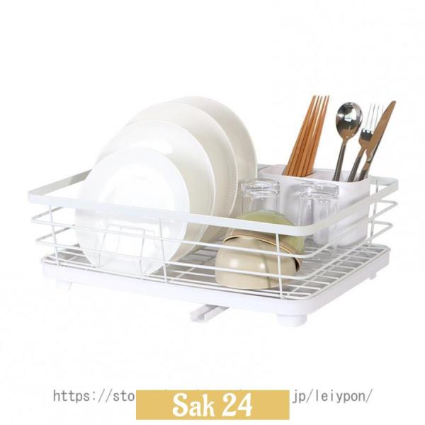 製品仕様製品名：水切りラック材質：鉄カラー：ブラック、ホワイト 安全かつ効率的にすべての洗浄に最適な乾燥ラック。 このディッシュドレイナーは、キッチンをドライで整頓された状態に保ちます。 底部に水受けトレイを設置し、水を出しやすくしています...