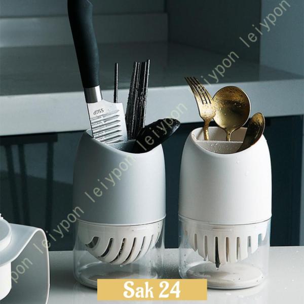 商品の説明◇Sサイズ(幅10.5×奥行10.5×高さ18)cm◇（2個）/色:ホワイト/グレー◇材　　質：PPキッチンツール収納としてもキッチンツールの収納スタンドとしても使用できます。スプーンやフォーク、お箸などのカトラリーが収納可能なの...