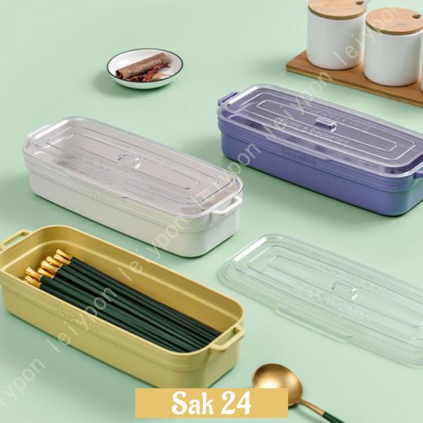 商品の説明Sサイズは30.5x12×7cmです（3個）/色：パープル/イー/ホワイト 材質：pp 透明な蓋付きどんなものが入っているか一目でわかるので、蓋を開けて確認の必要はありません。水切りがよいお箸やカトラリーを浮かして収納できるので、...