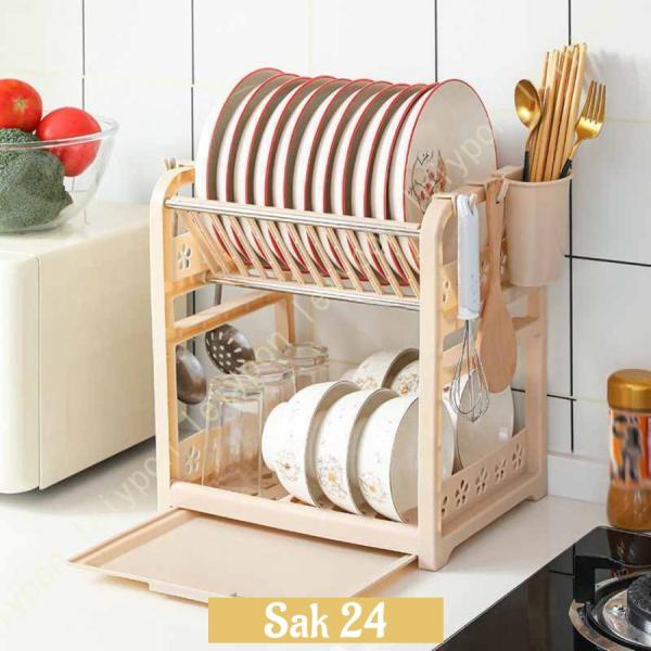 商品の説明サイズ：サイズA=31.5*24*35.5cm。材質：ステンレス+PP。製品は収納棚のみで、食器は含まれていません。大容量収納：ボウル、お皿、お箸、フォーク、カップなどのキッチン用品を収納できます。設計：場所を取らないスリム設計の...