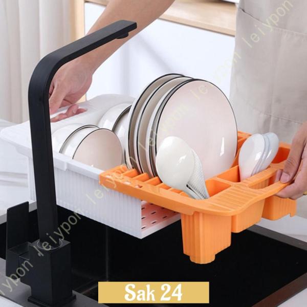 【商品仕様】製品：さ40.5cm(48cmまで調整可能）x幅27.5cmx高さ9.5cm。A=1個入り。B=2個入り。C=3個入り。D=4個入り。E=5個入り。材質：PP製。注意：製品はキッチン収納棚に限り、食器は含まれていません！【水切り...