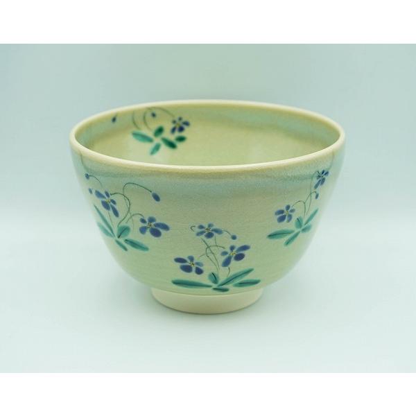 〜商品説明〜・茶碗　青磁釉　すみれ・中村与平　作・化粧箱・寸法(約)　径:12.2〜12.3cm　高さ:7.9〜8.0cm