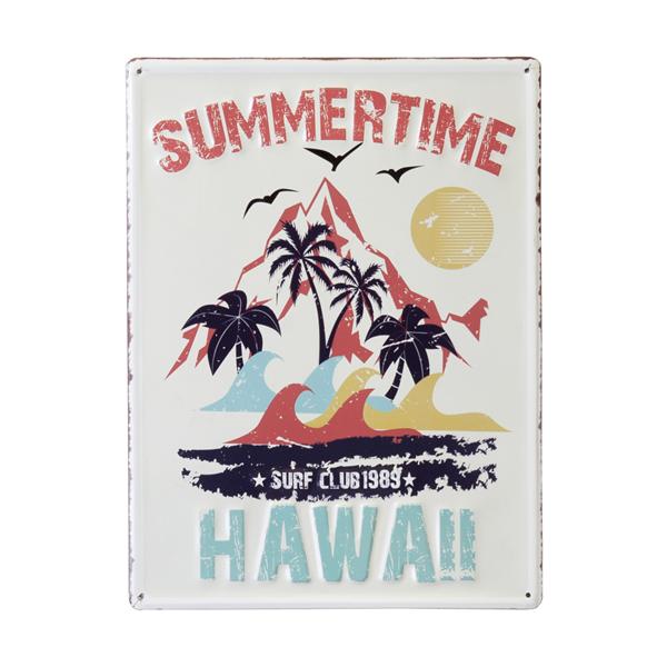 オシャレなデザインにエンボス加工を施されたプレートです。錆びた感じもアンティークな感じもgoodです。軽量なのでどこでも気軽に飾ることができます。お店やお部屋のアクセントに是非にいかがでしょうか？■サイズ：約W.30 x D.0.2 x H...