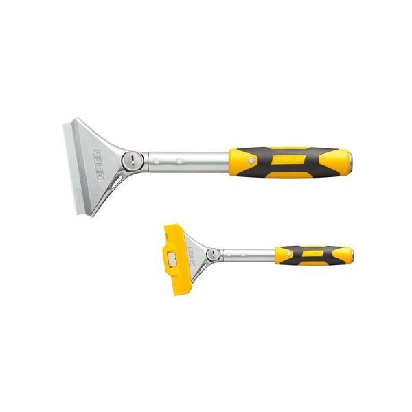 握ったときに、滑らず力のかけやすい形状を追求したＸ（エックス）デザイン・ハイパーシリーズの替刃式大型スクレーパー。ヘッド部は衝撃に対して強度があり、グリップエンドを叩いてのハードな作業も可能。300mmのスタンダードタイプ。厚さ0.8mm厚...