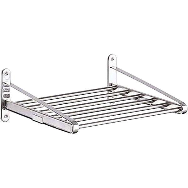 壁面に収納スペースをプラス。　●材質：本体・取付ねじ /ステンレス●耐荷重：300mm/5kg、450mm/5kg、600mm/10kg●取付ねじ・コンクリートプラグ付