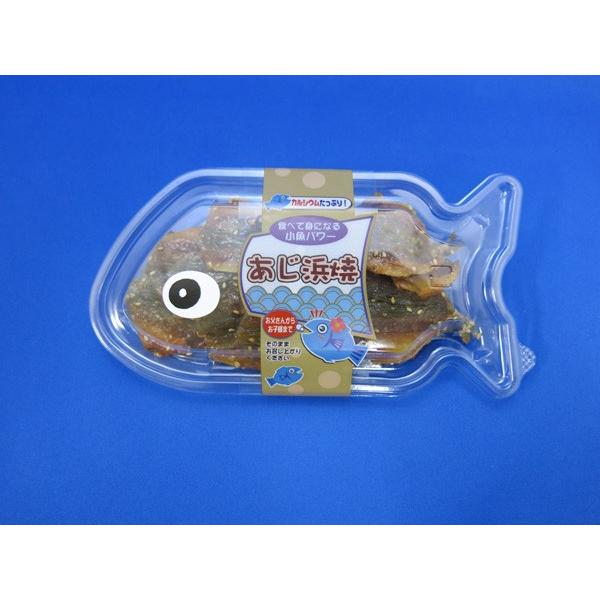 【原材料名】あじ加工品(あじ(タイ産)、砂糖、食塩)、砂糖、食塩、ごま、しょうゆ、澱粉分解物／ソルビット、調味料（アミノ酸等）、甘味料（甘草、ステビア）、酸味料、　（一部に小麦・大豆・ごまを含む）