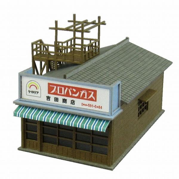さんけい社製　ペーパー（紙製）キット　N（1/150）サイズみにちゅあーとプチ　なつかしのジオラマシリーズセット内容：商店Eキット（物干し台付き）、組み立て説明書完成時サイズ：W33×D51×H28mm対象年齢：12才以上組み立て所要時間：...