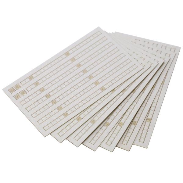 ミニチュア工房製　着色済みペーパーキット　N（1/150）サイズ　170cmの人間が約1cmシートサイズ：(W)91mm×(H)53mm　厚さ約0.5mm色：ライトグレー数量：7枚入本品は厚紙をレーザー加工にて製作しています。レーザー加工の...