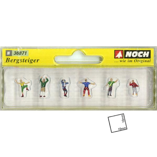 NOCH(ノッホ)社製　塗装済み完成品　N(1/160）人形の身長が約1cmサイズ　Mountaineers登山者、ロッククライミング（ロッククライマー）人形や小物の色は生産ロットによって異なります。気になる場合はお問い合わせください。画像...