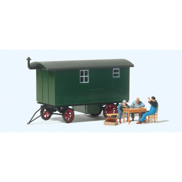 Preiser（プライザー）社製　塗装済み完成品　HO（1/87）人の身長が約2ｃｍサイズ休憩している建設作業員たちConstruction workers having a break. Tailer品番：　33263商品内容：人形3体、...