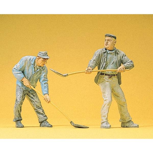 Preiser（プライザー）社製　塗装済み完成品　1/22.5 人形の身長が約7〜8cmサイズ建設労働者　Construction workers品番：　45023内容物：人形2体※生産ロットにより、人形の服や頭髪などの塗装色が全く異なる場...