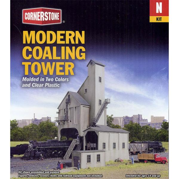 WALTHERS（ウォルサーズ）社製　未塗装キット　N(1/160)人形の身長が約1cmサイズ　Modern Coaling Tower蒸気時代には欠かせない、モダンな給炭塔の未塗装キットです。完成サイズ：約 13 x 13 x 18 cm...