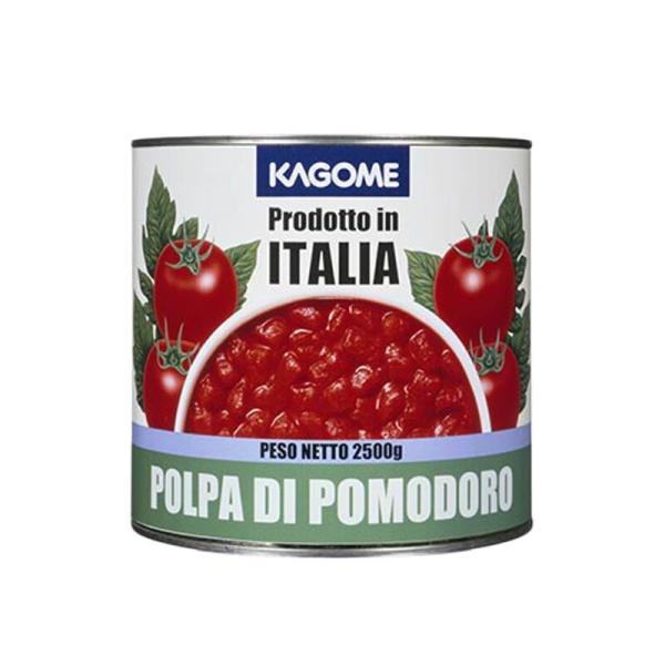 イタリアの果肉が厚くしっかりとした、コクのある完熟トマトをダイス状にしました。カットする手間が省け、素早くトマトを仕込むことができます。いろいろな料理と相性がよく、トマトの果肉を残したい料理に最適です。