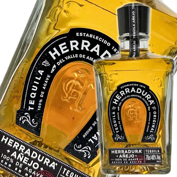 ホワイトオークの樽で25か月熟成させた味わいは、この上ない上品な香りと後味が印象的。◆HERRADURA ANEJO　エラドゥーラ　アネホ　容量：700ml　度数：40％　箱なし・並行輸入品※画像はイメージです。入荷時期により、実際のラベル...