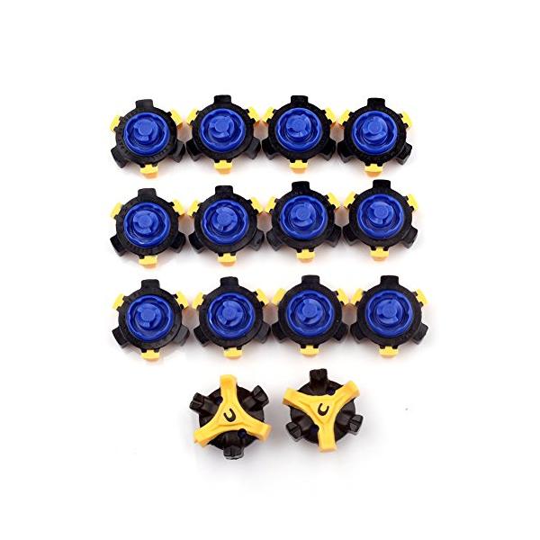 ゴルフスパ イク14個セットです。斜面でもガッチリグリップ！ 装着用ゴルフスパ イク鋲14個セット フェアウエーにグサッとつきささり、安定します。金属スパ イク並みの強いグリップ力を発揮いたします。ゴルフシューズ用　For Footjoy　...