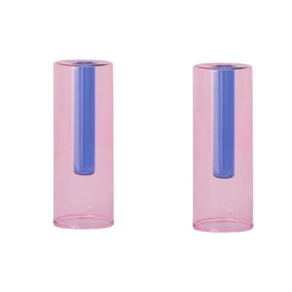 花・観葉植物用ポット リバーシブル ベイス 13 B VASE （2個入り） 67033 花瓶 （代引き不可） 小型サイズ ガラスベイス FARM (p317)【代引き不可】　グリーンをお部屋に、素敵なガラスVASE（ベイス）のインテリア