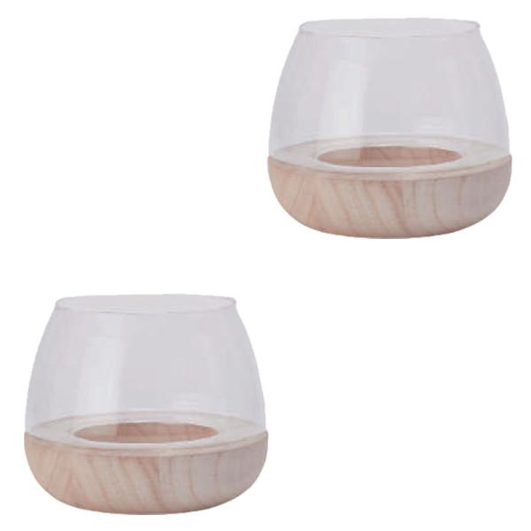 花・観葉植物用ポット スモールテラリウム F 15 TERRARIUM （2個入り） 93147 底穴なし （代引き不可） テラリウム FARM (p359)【代引き不可】　自然をコンパクトに楽しむテラリウムポット。お部屋のインテリアにガー...