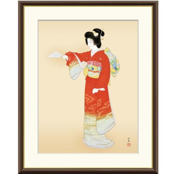 額絵 上村松園 序の舞 f8・f6・f4サイズ日本の名画シリーズ Shoen gk-a5-j2021（p92） （J2-021） （代引き不可） 日本画 インテリアあなたのお部屋を華麗に演出、名画の暮らし 受注制作7〜10日キャンセル不可/...