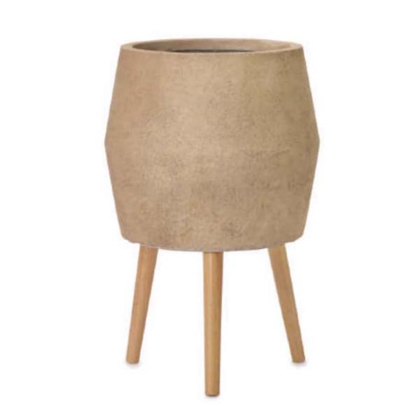 花・観葉植物用ポット ポディ レギッドプランター M 29/A サンド（1個入り）fm-015s29e [KTp209]中型プランター （代引き不可） ホテル・オフィスビル・店舗 エクステリア ガーデンシンプルイズベスト、ファイバープランタ...