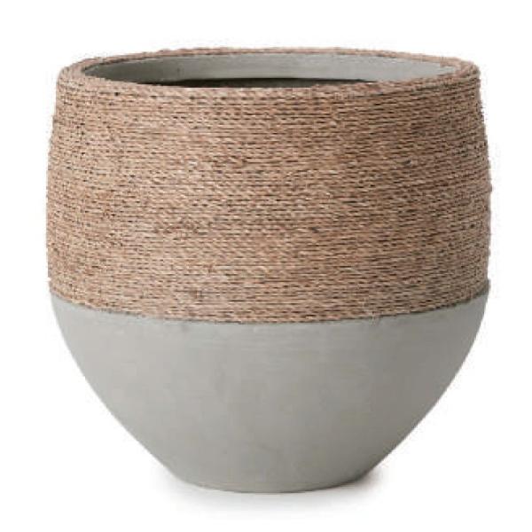 花・観葉植物用ポット カムラン スパングラス RD M 33/A（1個入り）sg-sg1x33e [KTp407]中型鉢カバー （代引き不可） ホテル・オフィスビル・店舗 インテリア ディスプレイリゾート感ある伝統的なバスケットをベースに[...