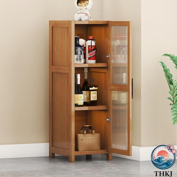 ウイスキー 棚 おしゃれ ワインバーキャビネット 酒棚 ディスプレイ お酒 収納 酒架 酒類貯蔵ロッカー スペースを節約する 埃や湿気から密閉 透明?克力?框 竹