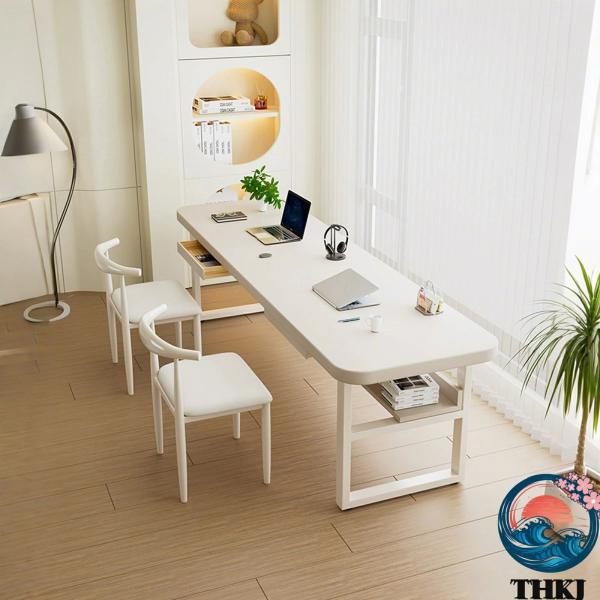 ? 【厚さ4.5cmの頑丈な天板設計】パソコンデスク デスク天板は厚さ4.5cmの加厚設計で、重たいモニターや機材も安心して設置可能。耐摩耗耐傷性にも優れ、毎日の使用に耐えるタフな仕様です。重さ400kgまでしっかり支えられ、プロフェッショ...