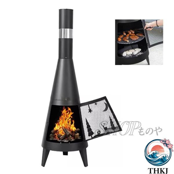 ? 【多機能薪ストーブ 】家庭用暖炉の黄金比の先細炉空洞は、煙突の上部から効果的に排出できるだけでなく、煙突によって生成される吸引により、薪の燃焼効率を大幅に向上させ、二次燃焼を促進し、それによってより高い給与を提供できます。熱量の火力と煙...