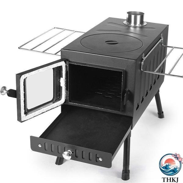 【サビに強い高品質ステンレス】こちらのキャンプ薪ストーブは錆びに強く腐食しにくい耐久性抜群な高品質ステンレス製なので、 どんな過酷なアウトドアシーンにも耐えるタフなストーブです。【カラビナ・ロープで煙突を固定】 煙突を3方向からをしっかり固...