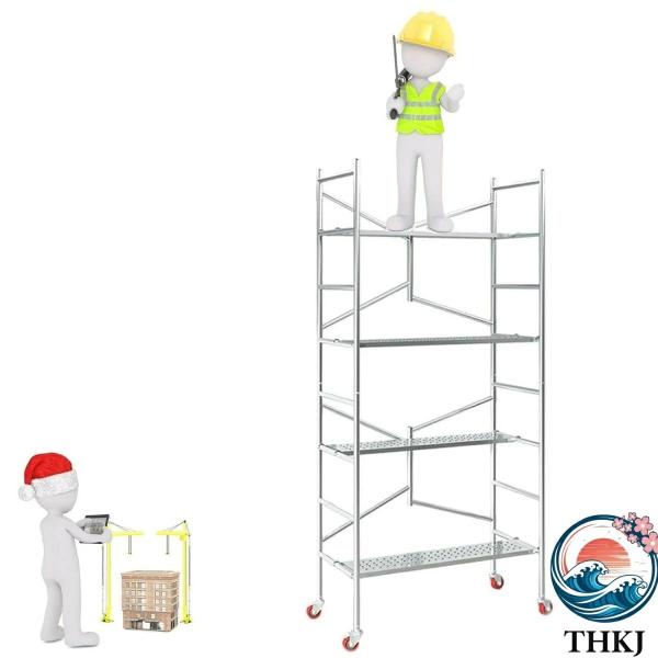 ? 【足場 高所作業台の素材】足場 高所作業台高品質のスチール製で、耐久性のある溶接プロセス、全体的な円形溶接によりサポートと強力な耐荷重能力が強化され、耐久性が向上しました。ペダルは、より安全で安定した滑り止めペダルにアップグレードされて...