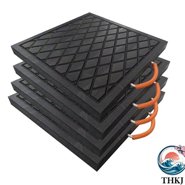 アウトリガー?パッド 12x12 16x16 20x20 24x24 クレーンアウトリガーパッド、商用ポータブル荷重ベアリングマット RV スタビライザージャックパッド、積み重ね可