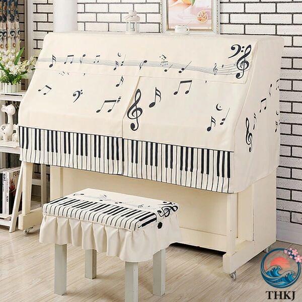 アップライト ピアノカバー 直立型 ハーフカバー カバーリング ピアノカバーセット 保護カバー 防塵カバー 椅子カバー 厚手 北欧 ヨーロッパ風 おしゃれ 高級 ピ
