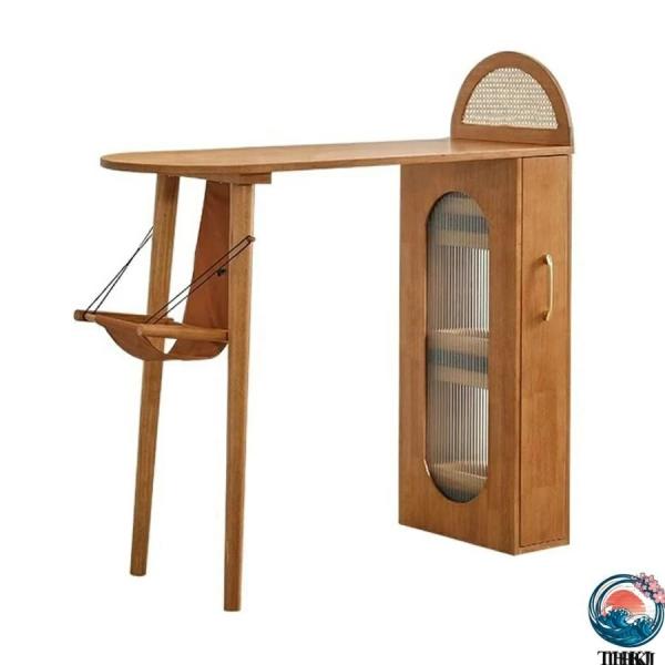 ? 頑丈で耐久性があります：長いテーブルのサイズは47×18×48インチで、ゴムの木で作られています。頑丈で耐久性があります。巧みに設計された8字型の太い斜めの脚は、テーブルトップと安定した台形構造を形成し、耐荷重は881ポンドです? 収納...