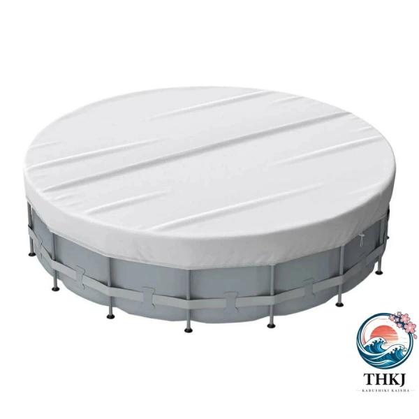 浴槽カバー プールカバー フレームプールカバー 移動簡単 丸型 日焼け止め 防塵 防雨 防風 砂場カバー 耐紫外線 折りたたみ 蒸発防止 ファミリー用 携帯便利 設
