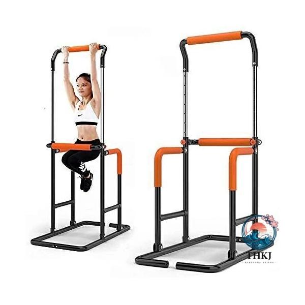 『家族全員が使える鉄棒です』? 『8段高さ調節可能』 この鉄棒の高さは調節できます。つまみを回すと調節できます。137 cmから207cmまで調節できます。だから、大人も子供も使えます。器具一つで家族全員の運動需要を満たすことができます。『...